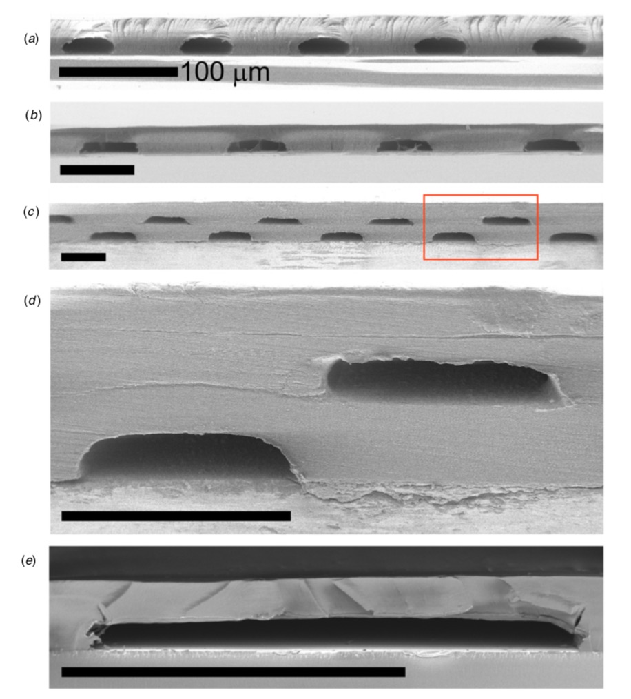 Polyimide foam-like microstructures: technology and mechanical properties